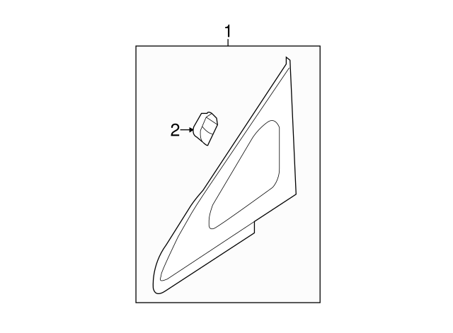 86180-1W000 - Fixed Glass 2012-2017 Kia Rio | Kia.Parts Store