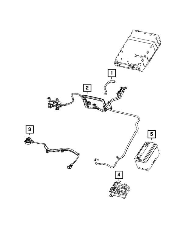 2022-2023 Jeep Wagoneer 48 Volt Hybrid Battery Wiring 68427897AA ...