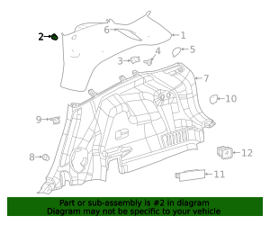 2014-2020 Mopar Lower Quarter Trim Retainer 68139270AA | TascaParts.com
