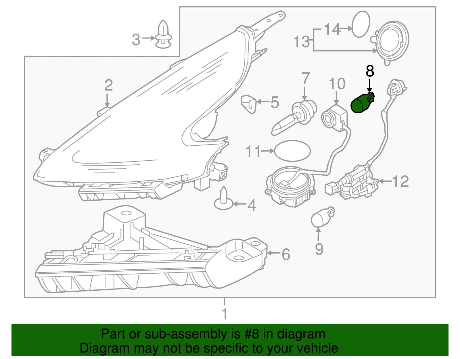 2009-2025 Nissan Signal Lamp Bulb 26272-8991A | Nissan Parts Central