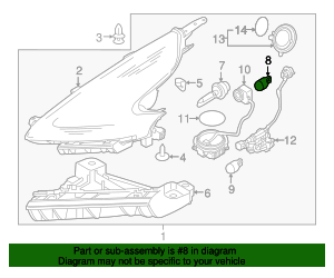 26272-8991A - Signal Lamp Bulb 2009-2024 Nissan | Nissan Parts ...