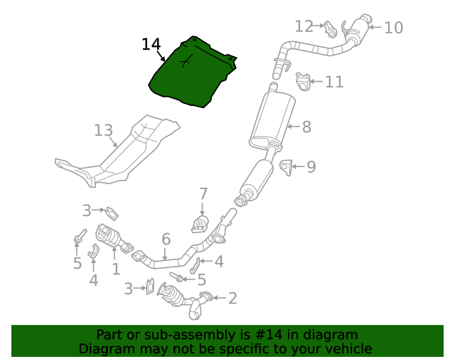 2020 Jeep Gladiator Muffler Shield 68341916AA | TascaParts.com