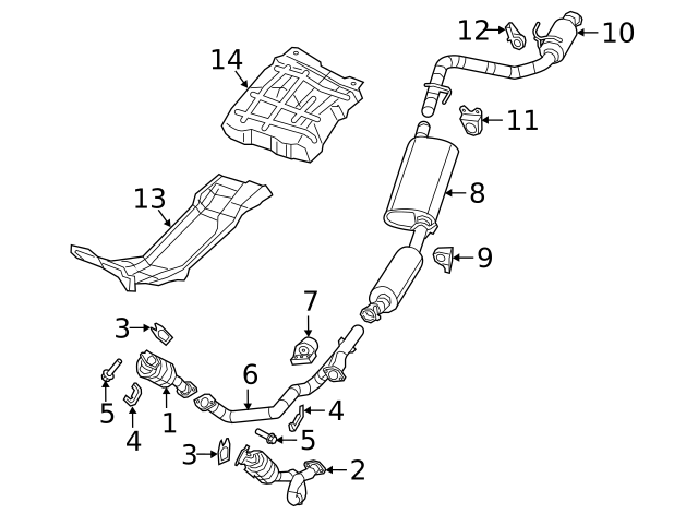 2020 Jeep Gladiator Muffler Shield 68341916AA | TascaParts.com