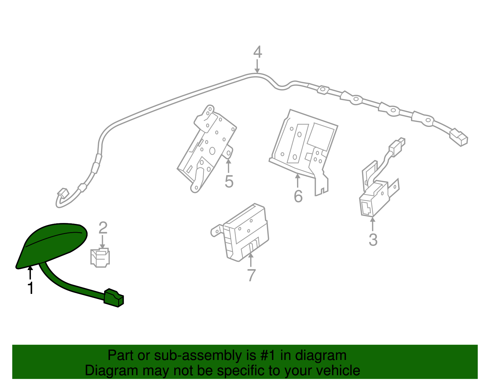 39150-T3L-A01ZG - 2013-2017 Honda Accord - Antenna Assembly XM *B575P* (Still Night Pearl ...