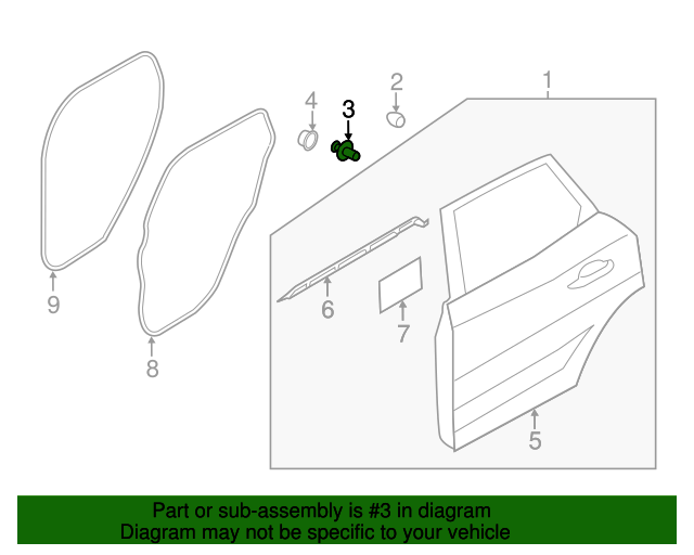 2011-2019 Ford Door Shell Bolt -W712205-S439 | TascaParts.com