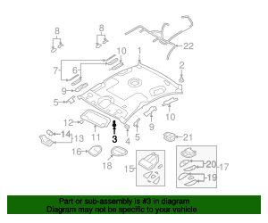 Genuine Headliner Retainer Clip for 2009-2016 Hyundai | Part# 85746 ...
