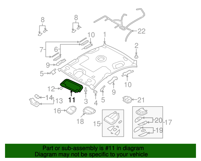85201-3M900-V2 - Sun Visor 2009-2014 Hyundai Genesis | AutoNationParts.com