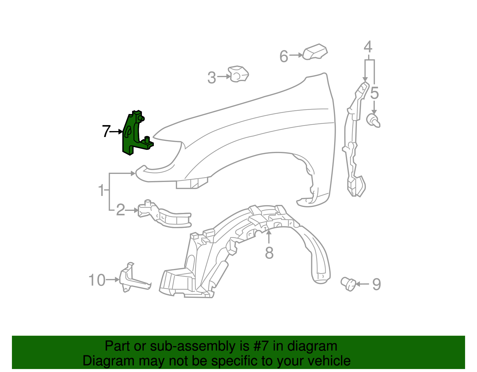 2003-2006 Toyota Tundra Bracket 53835-0C020 | Toyota Parts Center