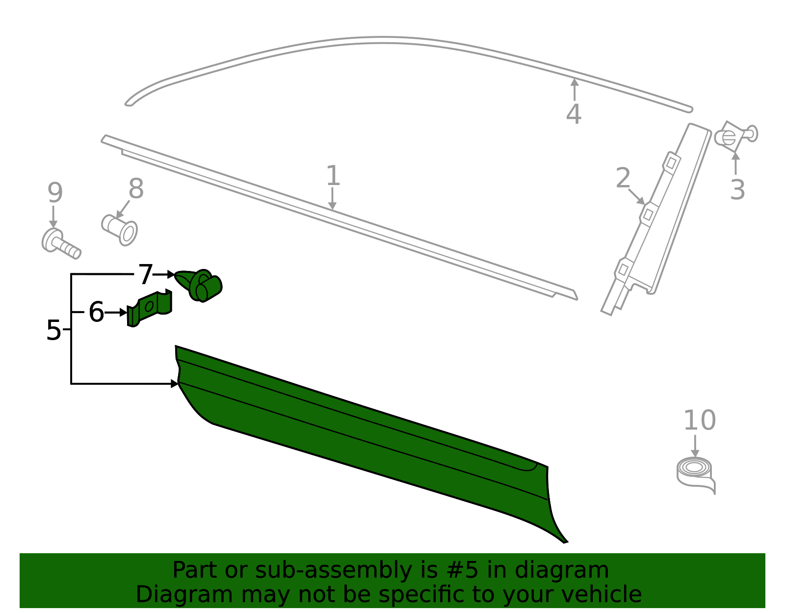 2018-2025 Volkswagen Lower Molding 3CN-854-940-F-9B9 | OEM Parts Online