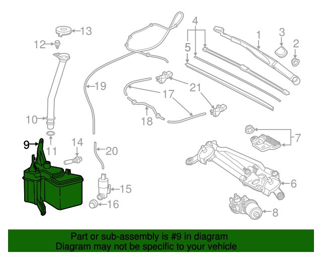 85315-F4090 - Washer Reservoir - 2018-2022 Toyota C-HR | OEM Genuine ...