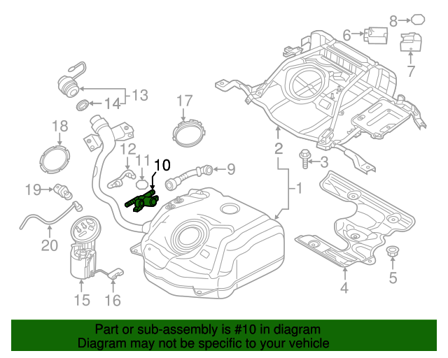 2016-2021 Audi Pressure Reg 5Q0-201-549-B | Audi USA Parts