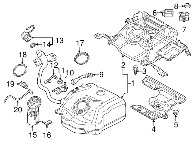 5Q0-201-293-AL - Inlet Tube 2016-2018 Audi A3 Sportback e-tron | Audi ...