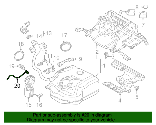 5Q0-201-293-AL - Inlet Tube 2016-2018 Audi A3 Sportback e-tron | Audi ...
