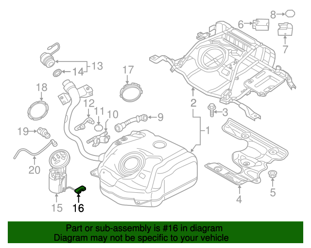 5Q0-919-673-AF - Sending Unit 2016-2018 Audi A3 Sportback e-tron | Audi ...