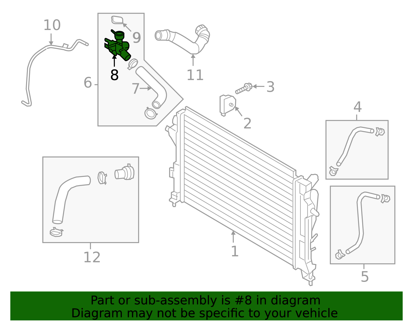 25329-J9700 - Radiator Coolant Hose Adapter 2022-2023 Hyundai ...