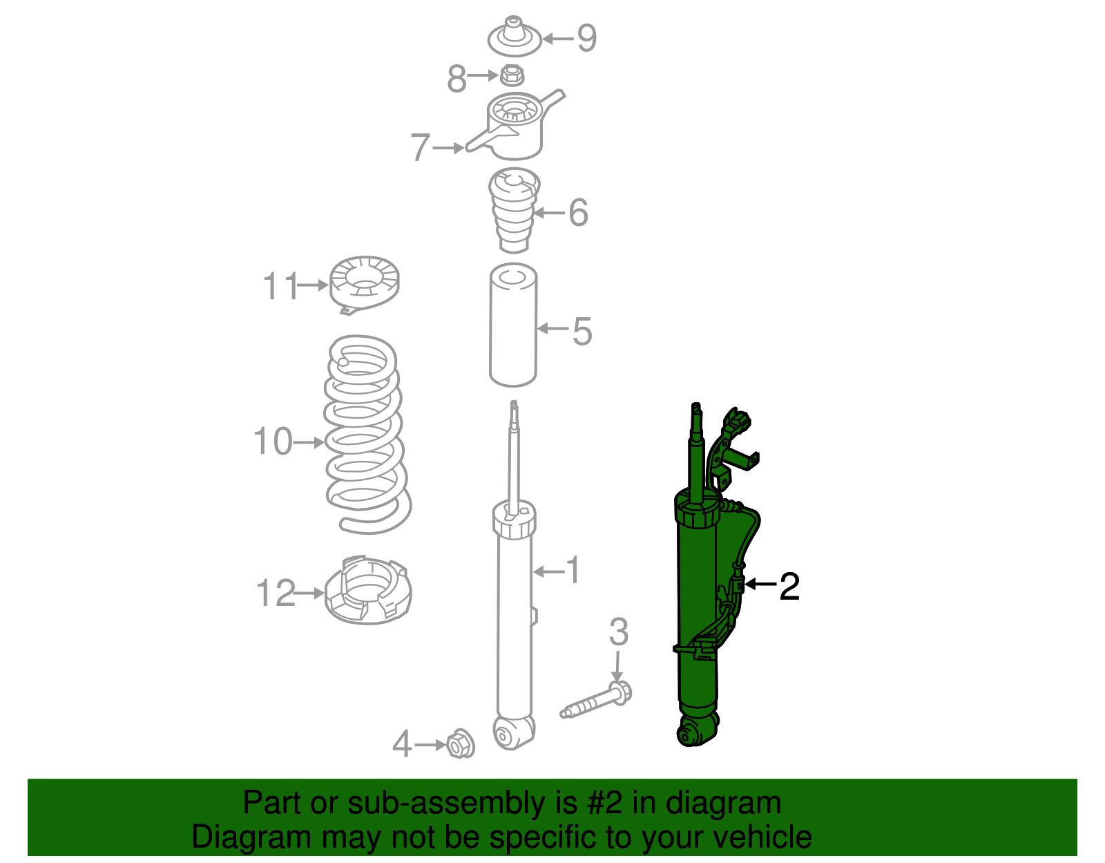 55308-J5450 - Shock 2018-2021 Kia Stinger | Genuine Kia Parts