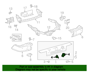 2014-2020 Toyota Tundra Lamp Bezel 52155-0C040 | OEPartsQuick