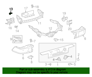 2007-2021 Toyota Tundra Bumper Upper Bolt 90119-A0219 | Ourisman Toyota ...