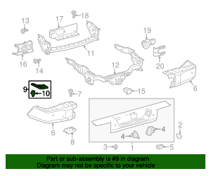 2014-2021 Toyota Tundra Bumper Corner Cover 52163-0C070 ...