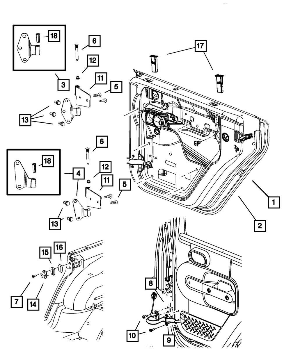 55395702AE - Door Hinge Pin 2007-2018 Jeep | AutoNation Parts