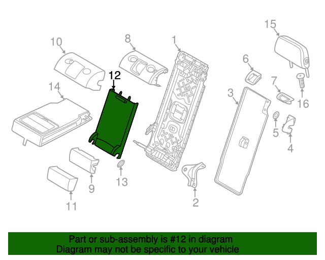 Genuine BMW 52-20-7-479-151 | Seat Armrest Base | FREE Shipping on Most ...