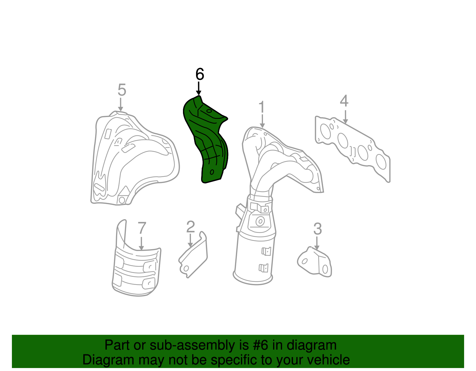 2006-2015 Toyota Exhaust Manifold Heat Shield 17168-28030 | OEM Parts ...