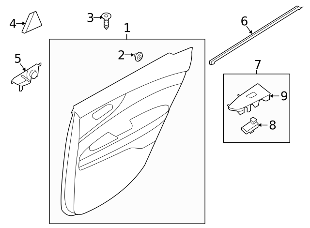 2019-2024 Kia Forte Belt Weather-Strip 83241 M6000 | OEM Parts Online