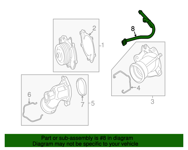 2007-2012 Mercedes-Benz Engine Coolant Pipe 642-200-02-52 ...