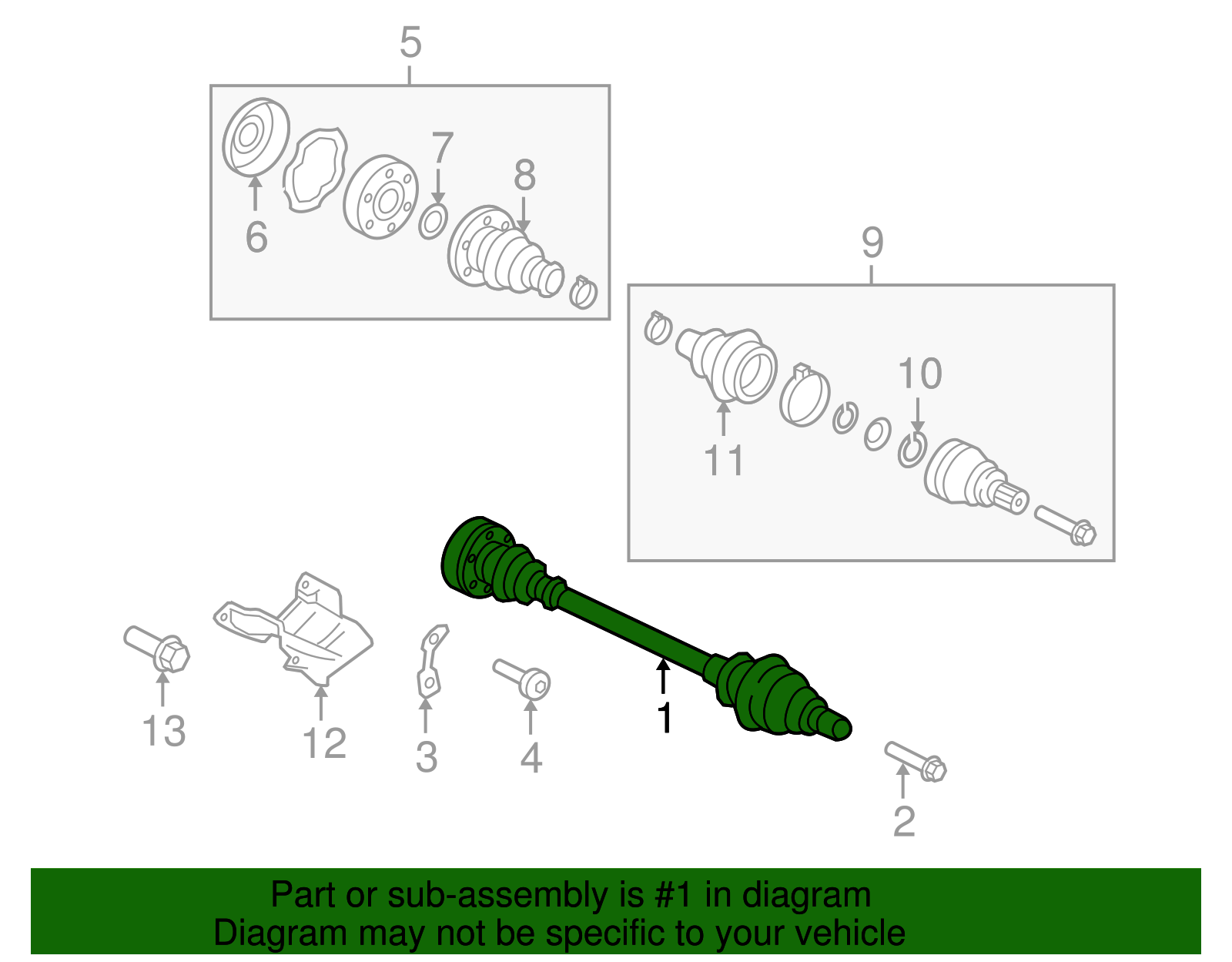420-501-204 - Axle Assembly 2008-2015 Audi R8 | Audi OEM Parts