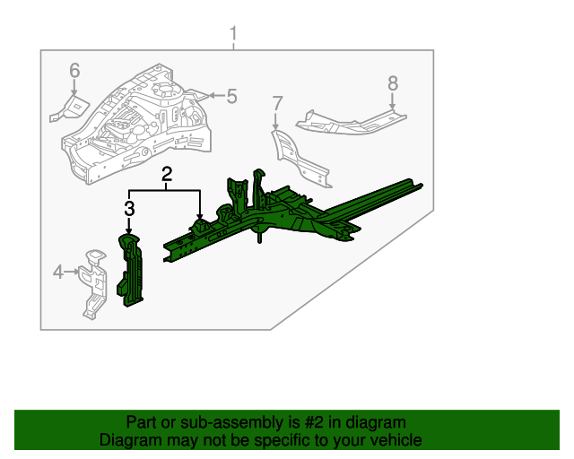 64601-F6000 - Rail Assembly 2017-2020 Kia Cadenza | Kia.Parts Store