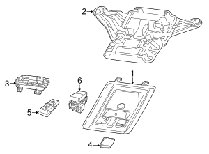 2016-2020 Ram Overhead Console 5SK71BD1AA | TascaParts.com
