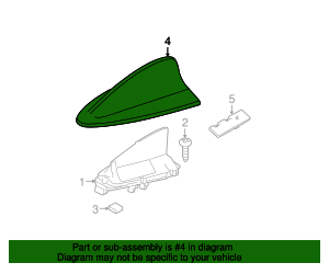 Genuine BMW 65-20-6-955-555 | Radio Antenna Cover | FREE Shipping on ...