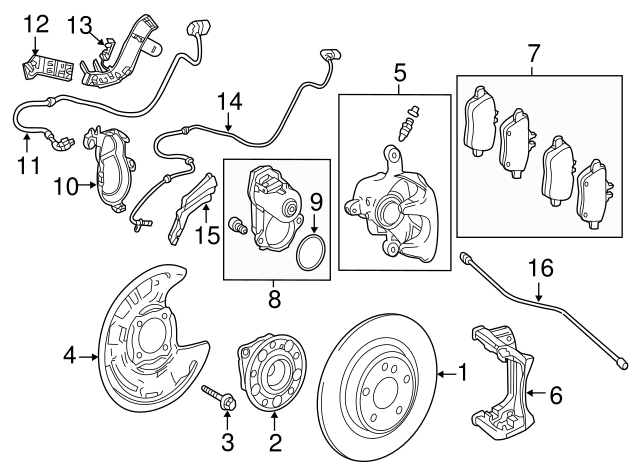 246-420-04-48 - Brake Hydraulic Hose 2014-2020 Mercedes-Benz ...