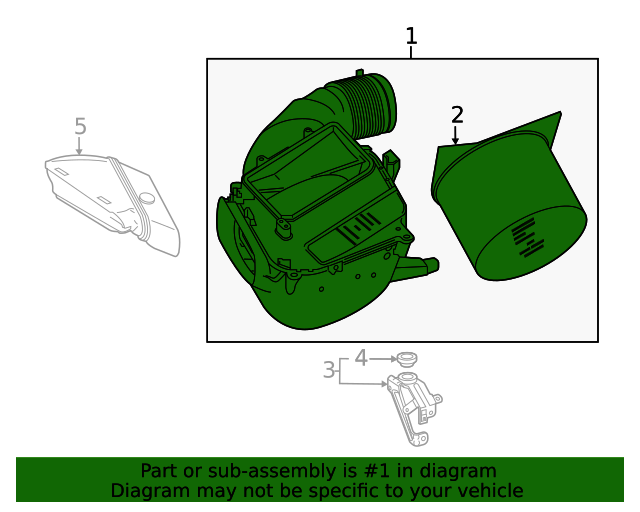 139-090-24-01 - Air Cleaner 2021-2023 Mercedes-Benz GLA 45 AMG ...