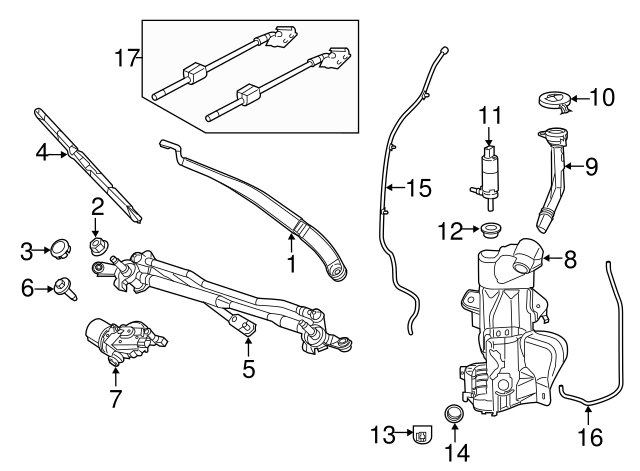 68321418AA - Washer Reservoir - 2017-2019 Chrysler Pacifica | Mopar ...