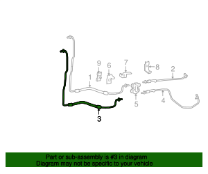 2016-2018 Mercedes-Benz GLE 550e Transmission Cooler Line 166-500-88-72 ...