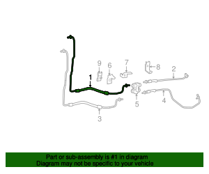 166-500-20-88 - Automatic Transmission Oil Cooler Hose Assembly 2016 ...