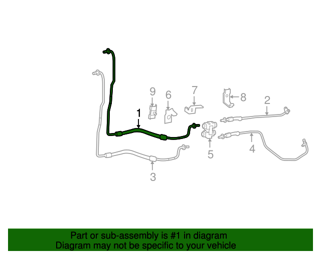 166-500-20-88 - Automatic Transmission Oil Cooler Hose Assembly 2016 ...