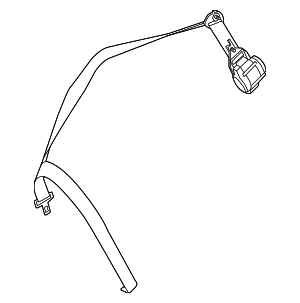 166-860-29-86-64-9C94 - Seat Belt Lap And Shoulder Belt 2012-2019 ...