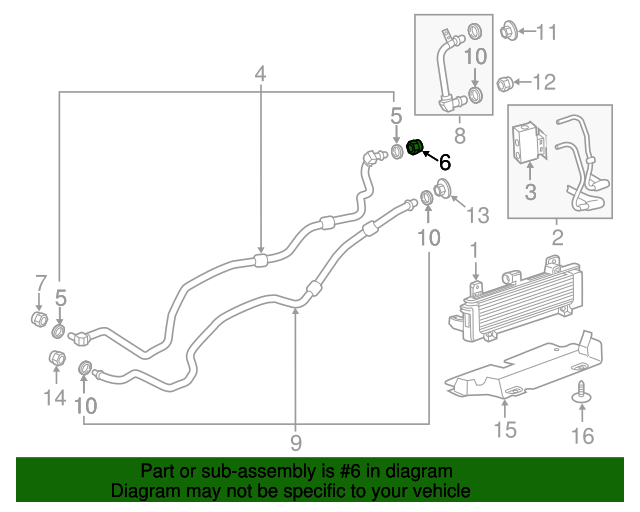 15797464 - Automatic Transmission Fluid Cooler Line Connector 2015-2019 ...
