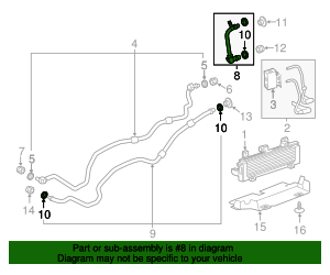 2017-2019 GM Automatic Transmission Auxiliary Fluid Cooler Inlet Line ...