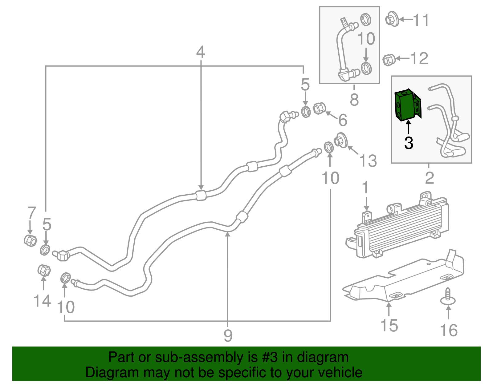 2017-2019 GM Transmission Fluid Cooler Thermal Bypass Valve 23413140 GM ...