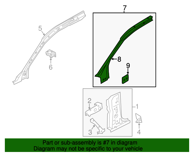 4G5-809-202 - Body A-Pillar 2012-2018 Audi | AutoNationParts.com