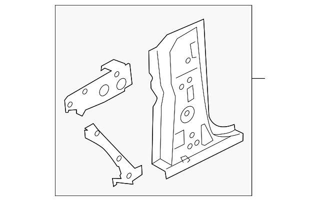 4G0-809-056-A - Hinge Pillar Reinforced 2012-2018 Audi | Audi OEM Parts