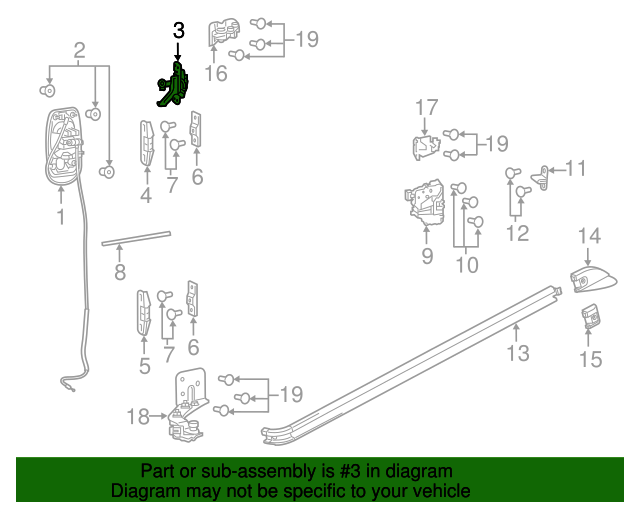 2014-2019 Ram Body Hardware Lock 68229629AA | TascaParts.com
