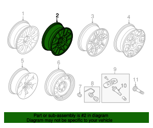 Genuine OEM Ford Part - Wheel, Alloy AL3Z-1007-G | Genuine OEM Ford ...