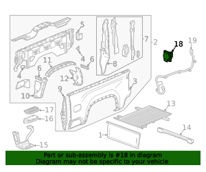 2020-2022 GMC Sierra 3500 HD Tow Vehicle Electrical Receptacle 13526856 ...