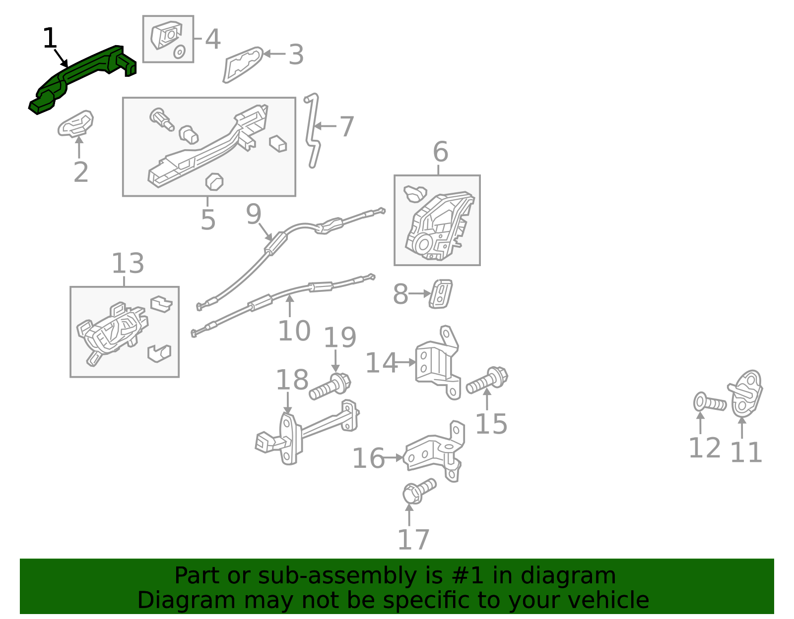 72681-TVA-A71ZM - 2019-2020 Honda Insight - Handle L Rear *R543P* (Carnelian Red Pearl) | Honda ...