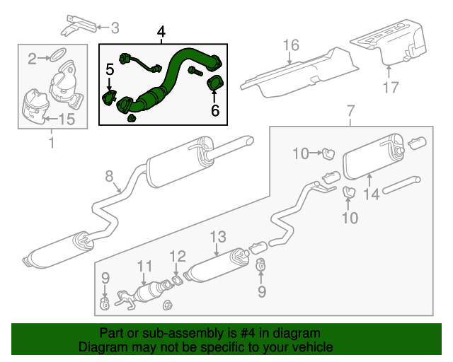 2012-2018 Chevrolet Sonic Exhaust Front Pipe 95129306 | GMPartsDirect.com