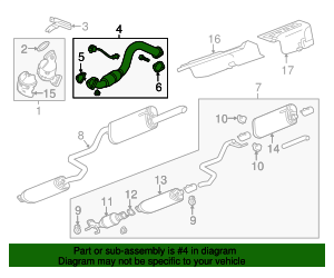 2012-2018 Chevrolet Sonic Exhaust Front Pipe 95129306 | NewGMParts.com
